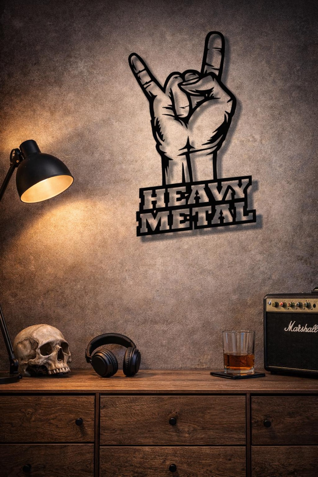 Heavy Metal Hand Sign SVG DXF PNG, Laser Cut File - Etsy