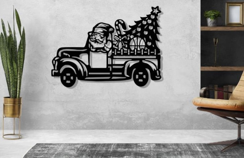 Christmas Truck SVG DXF, Santa, Tree, Laser Cut Files - Etsy