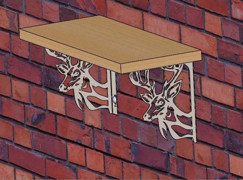 Deer Shelf Bracket Laser Cut File, Metal Wall Mount (SVG, DXF) - Etsy