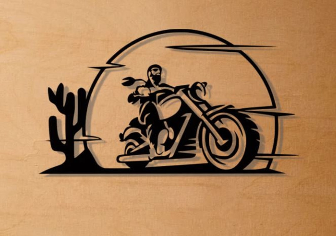 Rider Svg Dxf File , Laser Cut File , Motorcycle Riding , Ride off Road ...