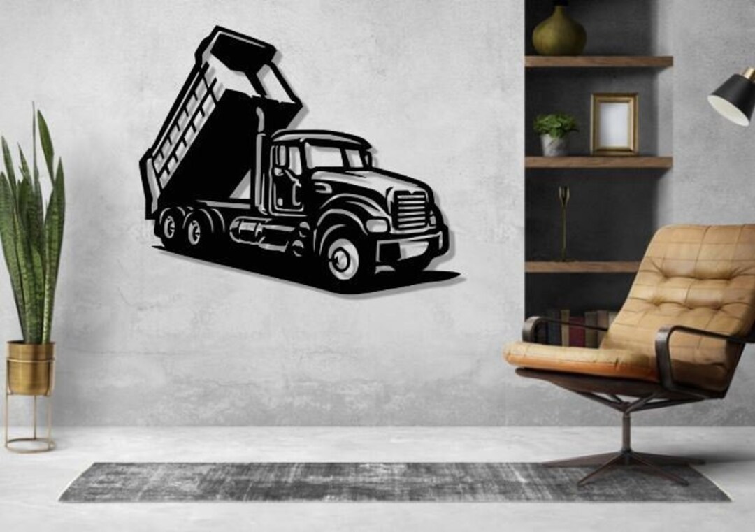 Lorry Dxf Svg Files , Truck Laser Cutting Building Machine Vectorel Cut ...