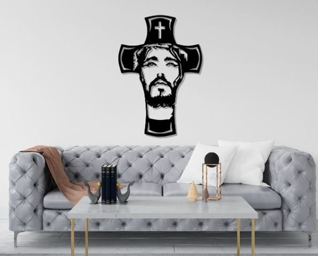 Jesus Face Cross SVG, Laser Cut File, CNC Plasma Glowforge - Etsy Australia