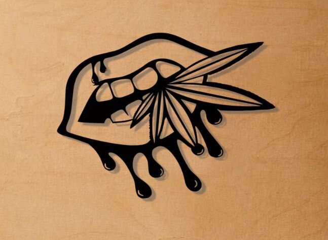 Marijuana Svg Dxf Png Files , Laser Cut File Weed Bong Hippie ...