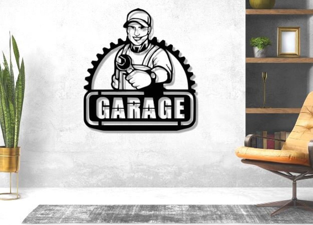 Garage Sign Svg Dxf Files Laser Cutting Dad Garage Tools Gear Repair ...
