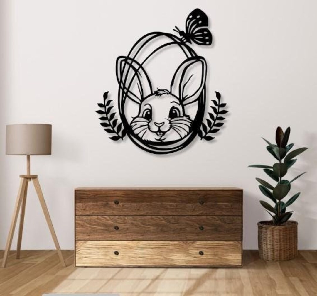 Easter Bunny Svg Dxf Png Files Rabbit Spring Vector Cut File for Cnc ...