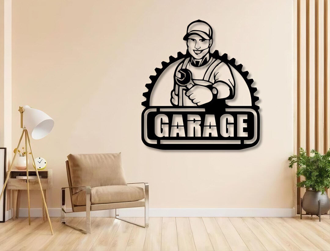 Garage Sign Svg Dxf Files Laser Cutting Dad Garage Tools Gear Repair ...