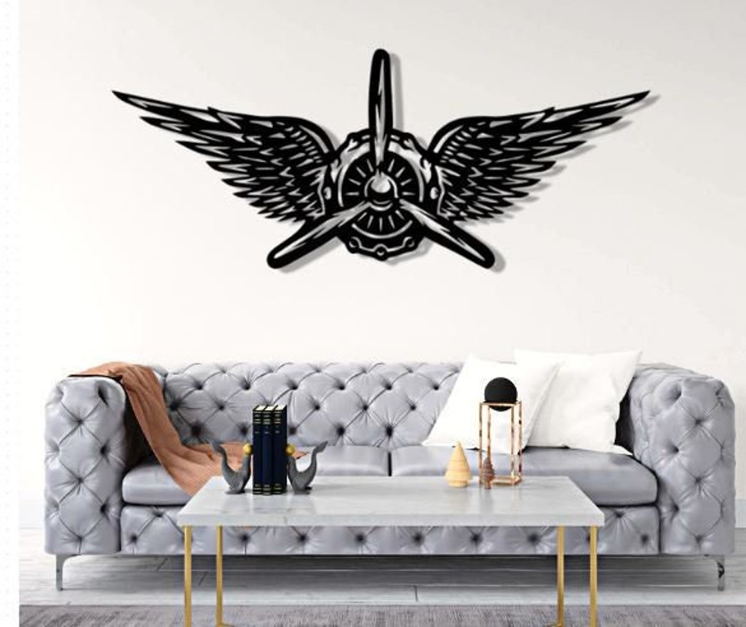 Aeroplane Svg Dxf Png Files Laser Cut File Plane Aircraft Wings Vintage ...