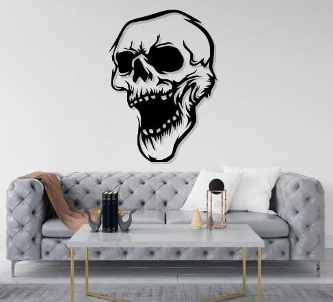 Horror Skull Svg Dxf Png Files , Laser Cut File , Skull , Cricut Files ...