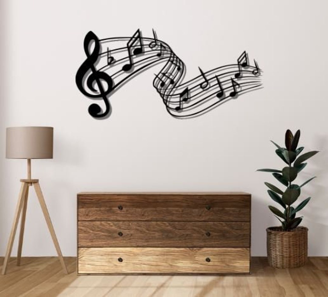 Music Svg Dxf Png Files Laser Cut File Wall Art Musical Melody Notes ...