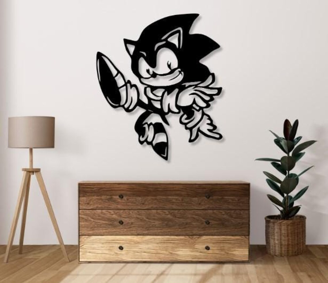 Sonic Svg Dxf Png Files Vector Laser Cut File for Cnc Laser Plasma ...