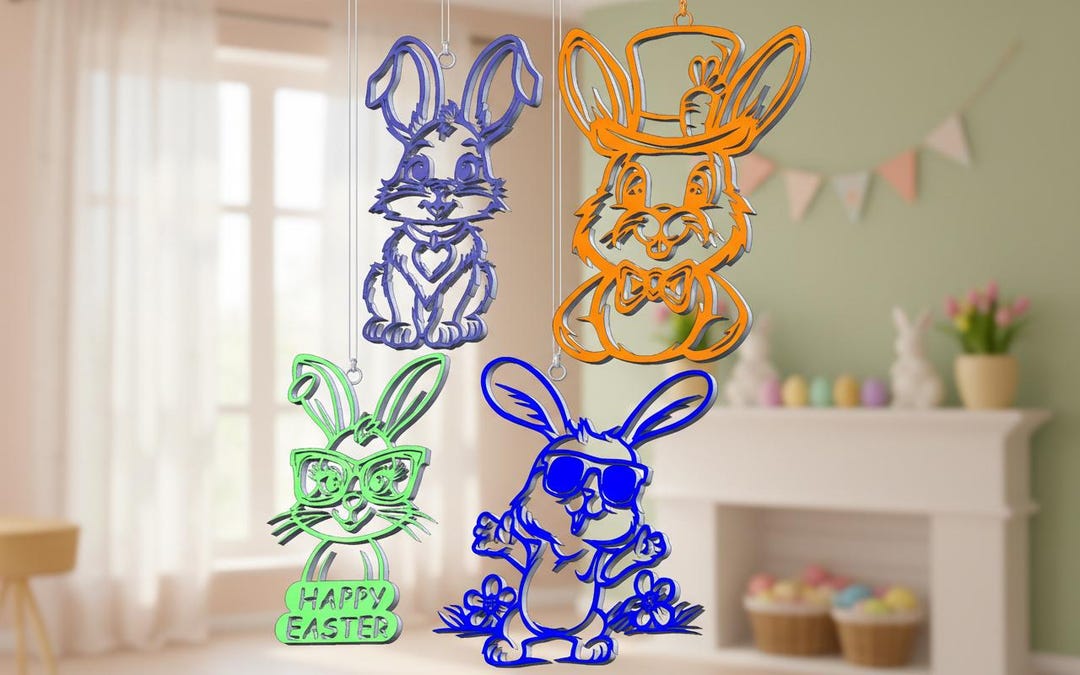 Rabbits STL Files for 3D Printer Machines 4 Desing Bundle - Etsy