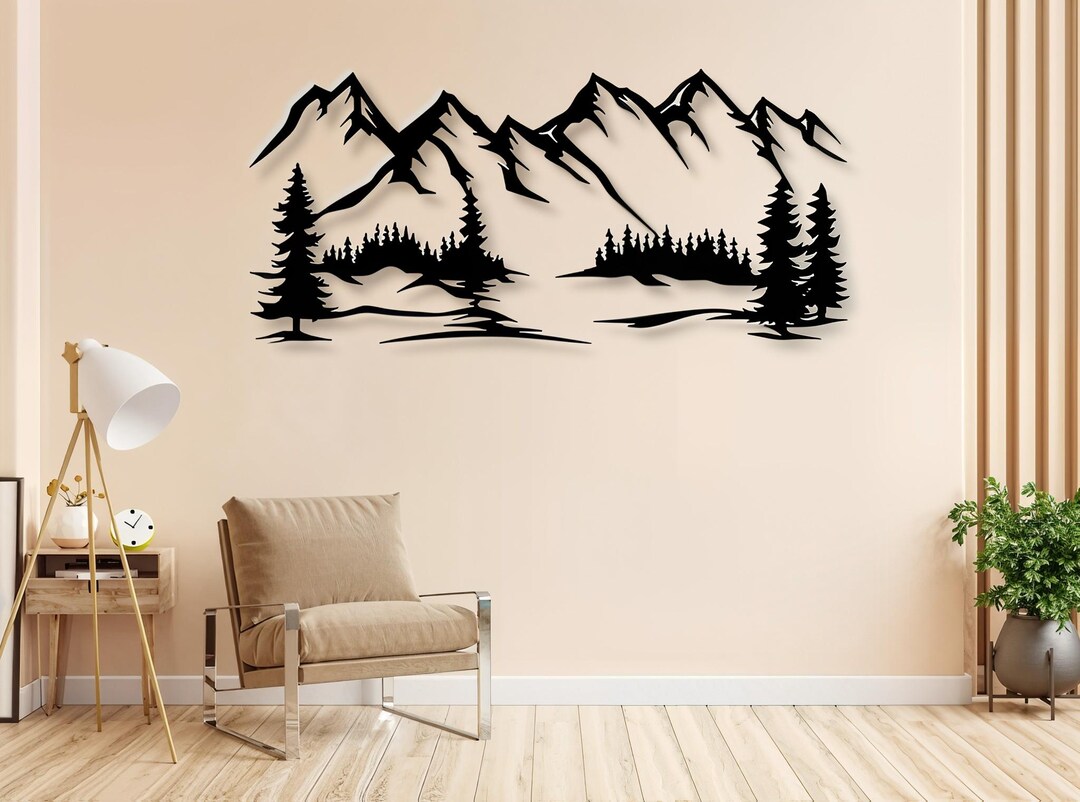 Mountain Scene Vector Cut File, CNC Laser Plasma (SVG, DXF) - Etsy