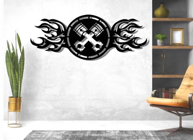 Pistons Dxf Svg Files , Laser Cutting , Garage , Piston , Fire , Wall ...