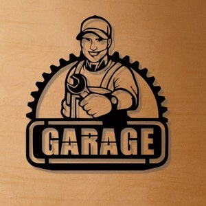 Garage Sign Svg Dxf Files Laser Cutting Dad Garage Tools Gear Repair ...