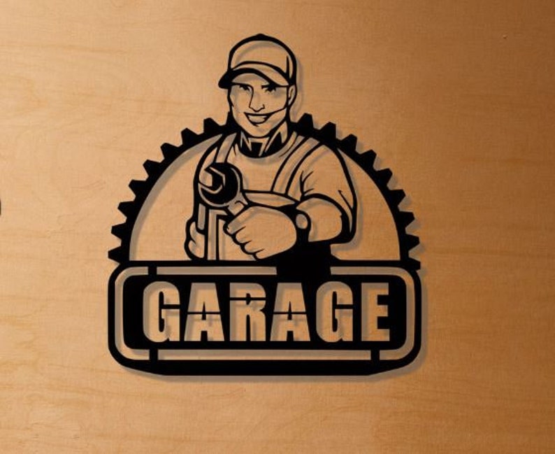 Garage Sign Svg Dxf Files Laser Cutting Dad Garage Tools Gear Repair ...