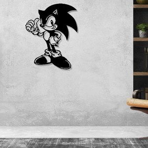 Sonic Dxf Svg Png Files , Laser Cut File , Sonic , Hedgehog , Wall Art ...