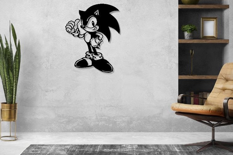 Sonic Hedgehog Wall Art, Laser Cut File (dxf Svg Png) - Etsy