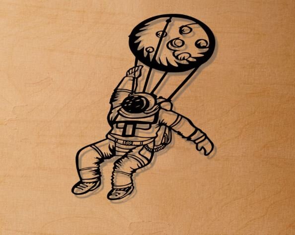 Astronaut Svg Dxf Png Files , Laser Cut File Space Alien Ufo World ...