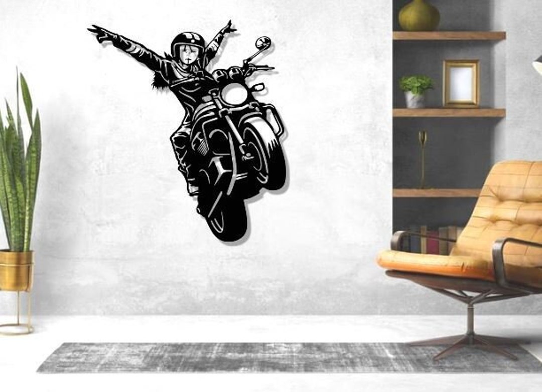 Rider Girl Svg Dxf Files , Laser Cutting , Motorcycle , Ride , Cut Wall ...