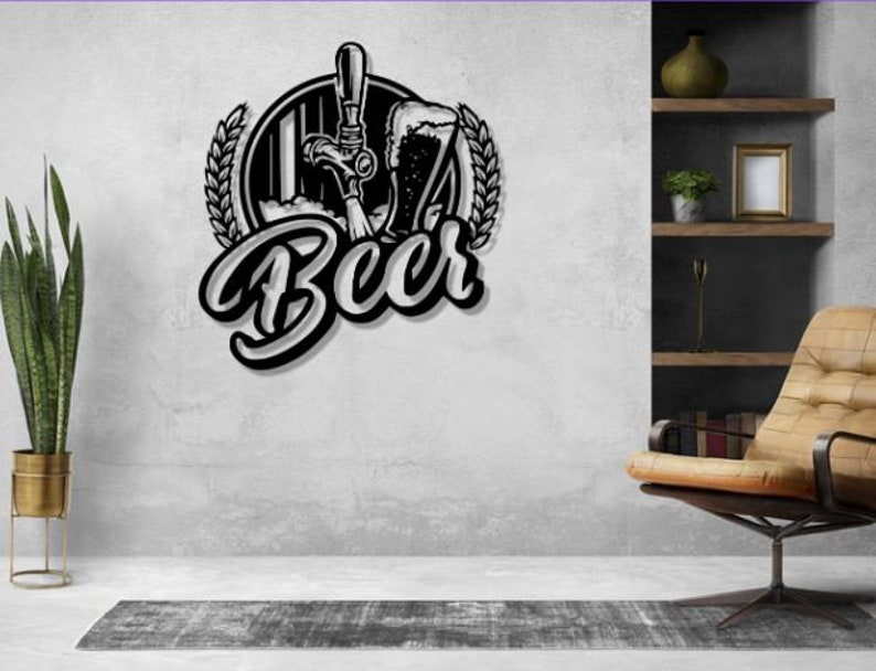 Beer Svg Dxf Png Files Laser Cut File Beer Wall Art Design for Cnc ...