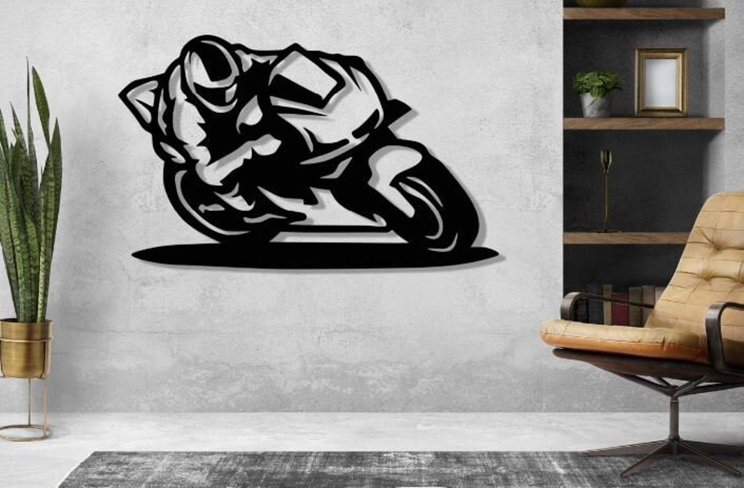 Racer Svg Dxf Png Files , Laser Cut File Motorcycle Racing Motorcross ...