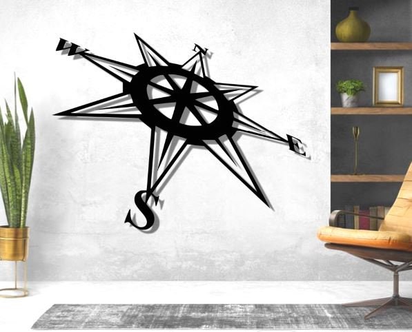 Compass Dxf , Svg Files , Laser Cutting , Wall , Decor , Printable ...