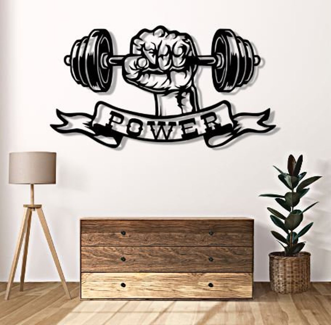 Dumbbell Svg Dxf Png Files , Laser Cut File , Power , Team , Fittness ...
