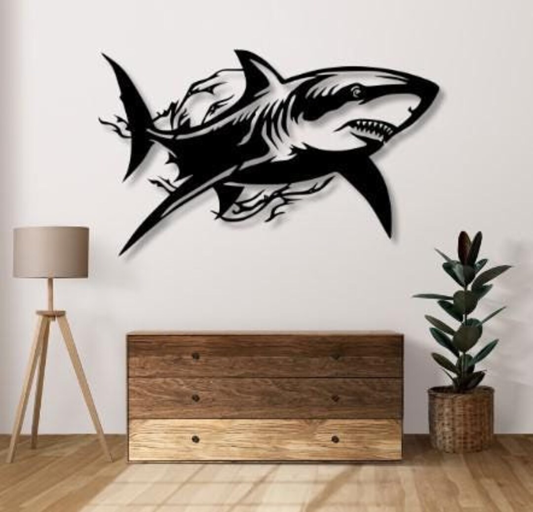 Shark Svg Dxf Files Laser Cut File Wall Art for Cnc Laser Plasma Cricut ...