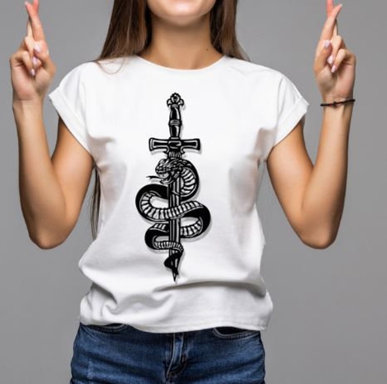 Snake Svg Dxf Png Files , Laser Cut File , Sword Snake Serpent Viper ...