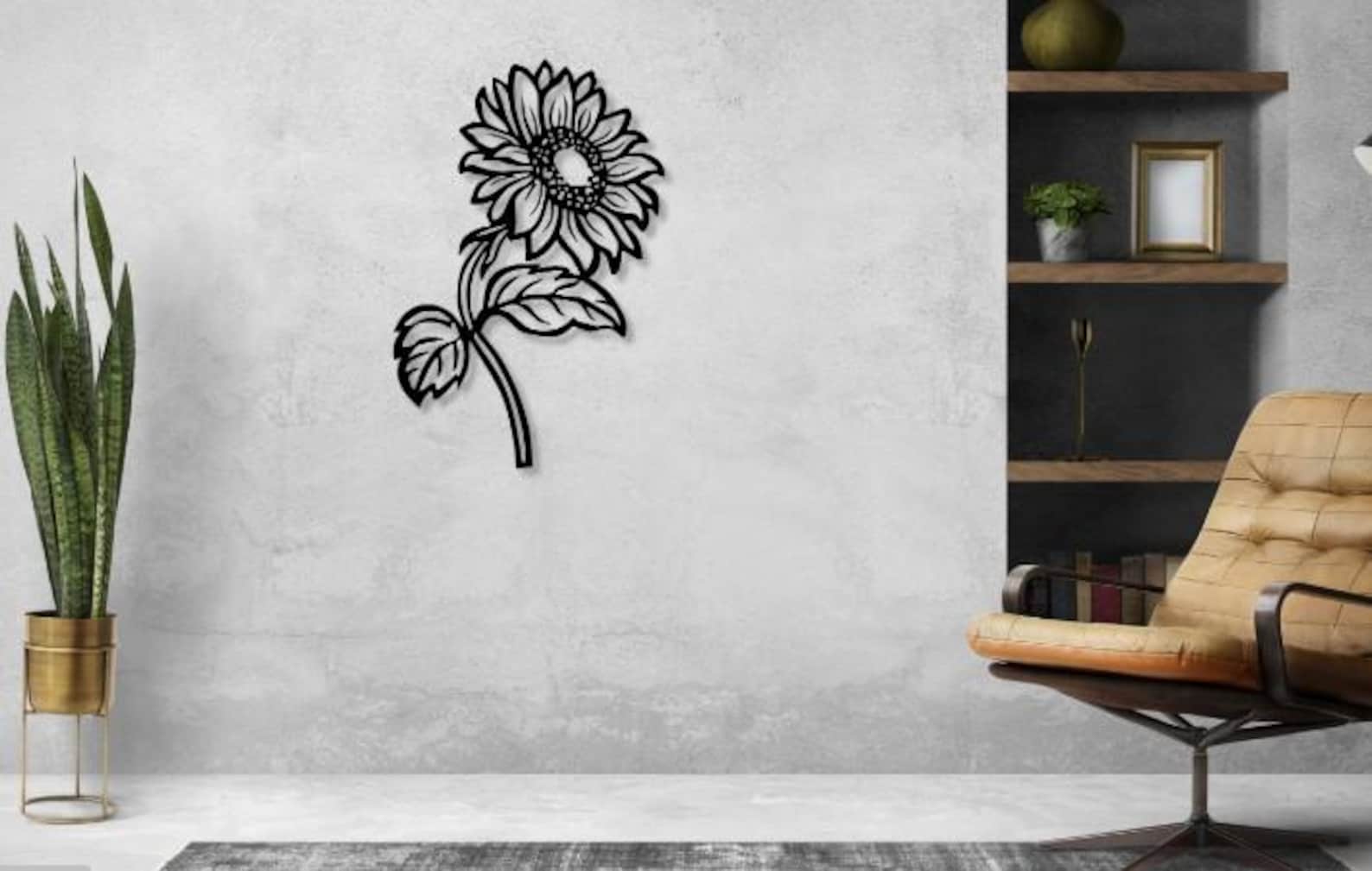 Sunflower Svg Dxf Png Files Metal Sign Art Cut File for Cnc Laser ...