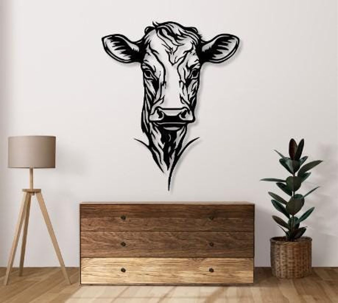 Fichiers Svg Dxf Png vaches Art mural vaches fichier découpé pour Cnc ...