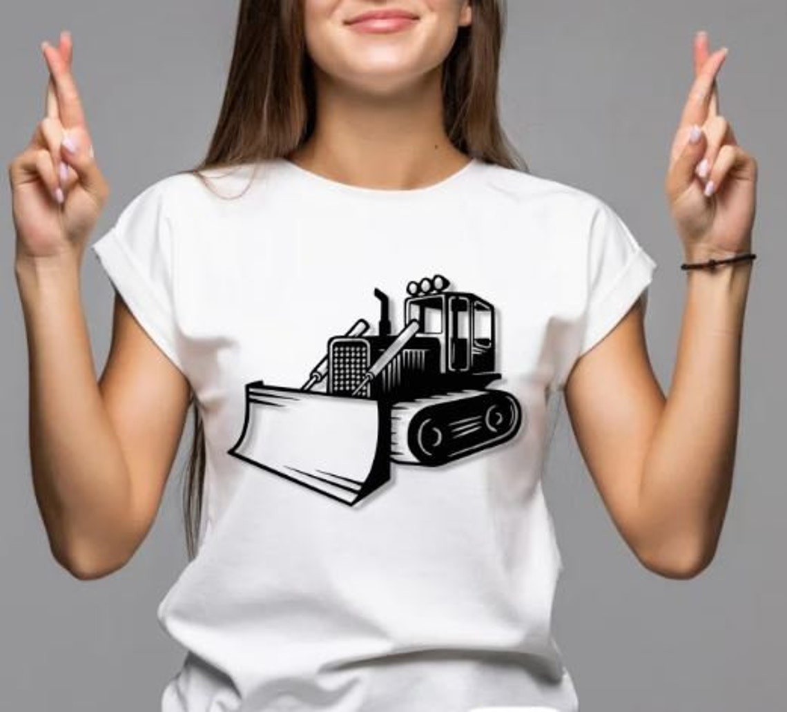 Dozer Svg Dxf Png Files , Laser Cut File , Dozer Building Machine Wall ...