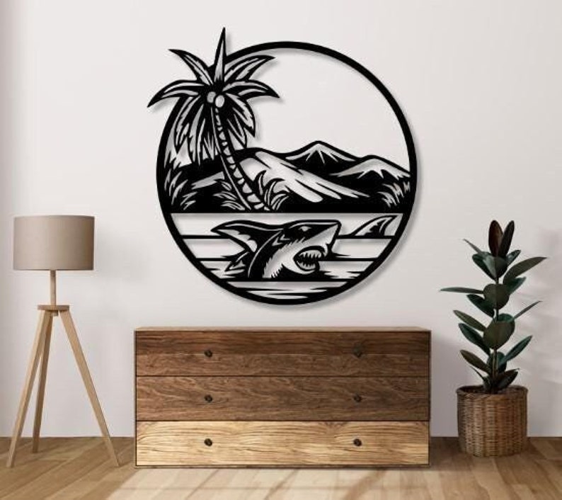 Shark Island Laser Cut File, CNC Plasma, Cricut Glowforge (svg, Dxf ...