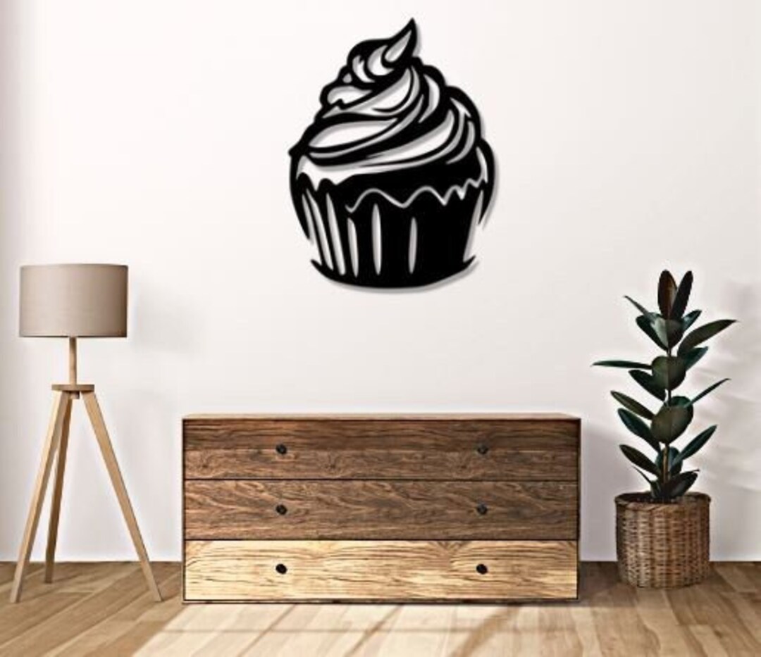 Cupcake Vector Cut File: Svg, Dxf, Png for Laser, Cricut, CNC - Etsy ...