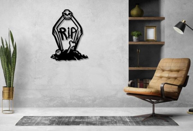 Rip Svg Dxf Png Files Graveyard Laser Cut File Halloween Vectorel ...