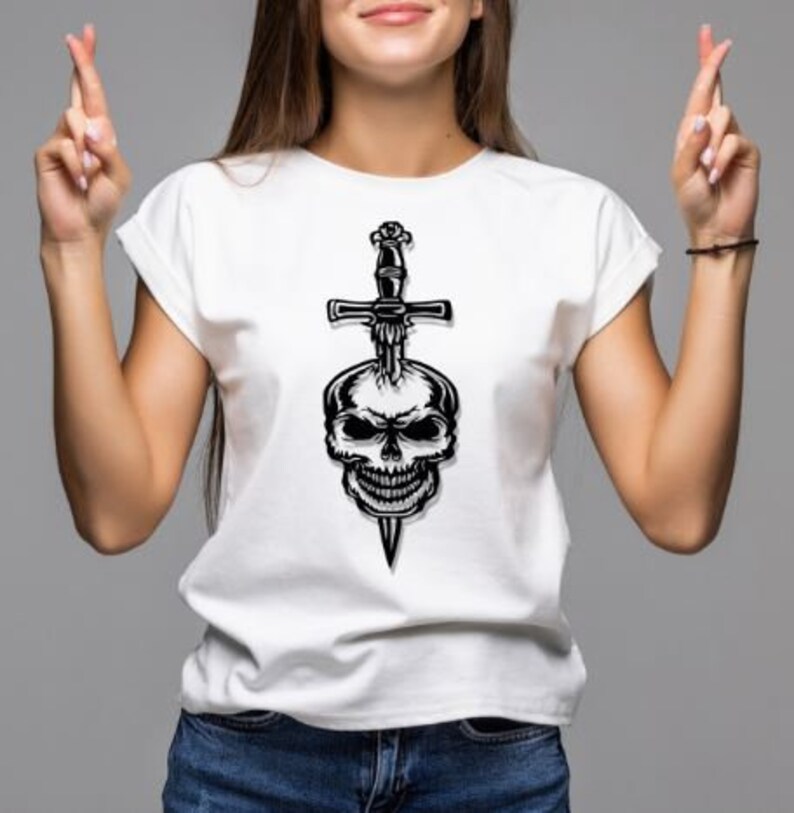 Skull Sword Vector Design, Laser Cut File (SVG, DXF, PNG) - Etsy