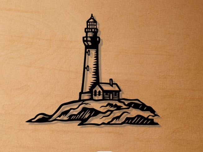 Lighthouse Svg Dxf Png Files , Laser Cut File , Sea Shipping Port Ship ...