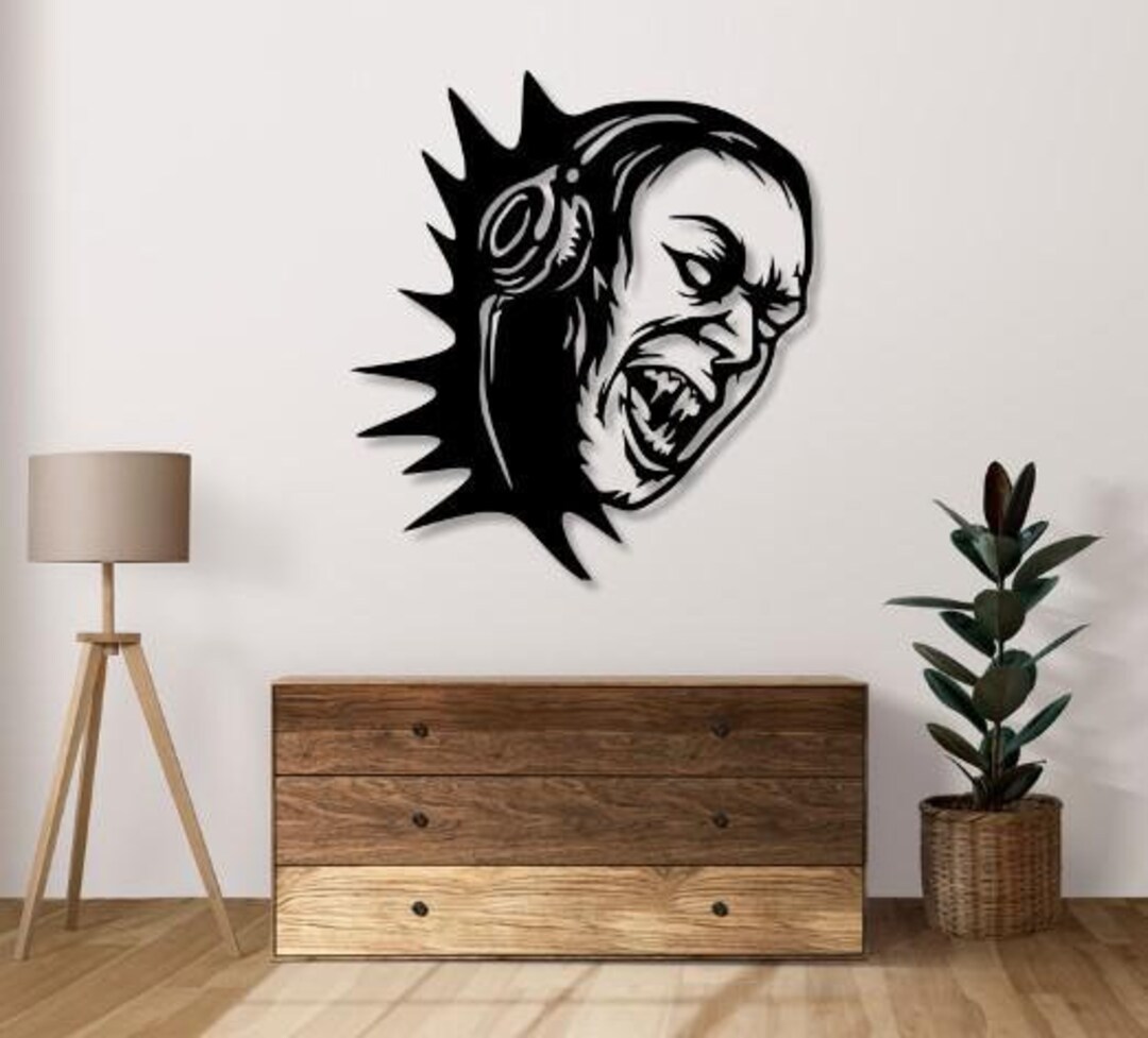 Dj Zombie Svg Dxf Png Files Laser Cut File Halloween for Cnc Laser ...