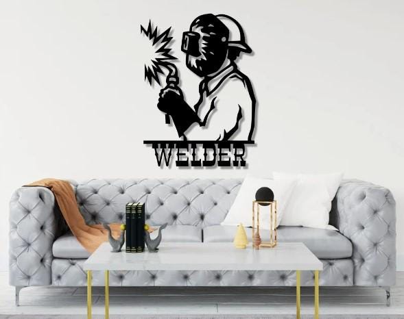 Welder Svg Dxf Files Wall Art Laser Cut File Weld Welding for Cnc Laser ...