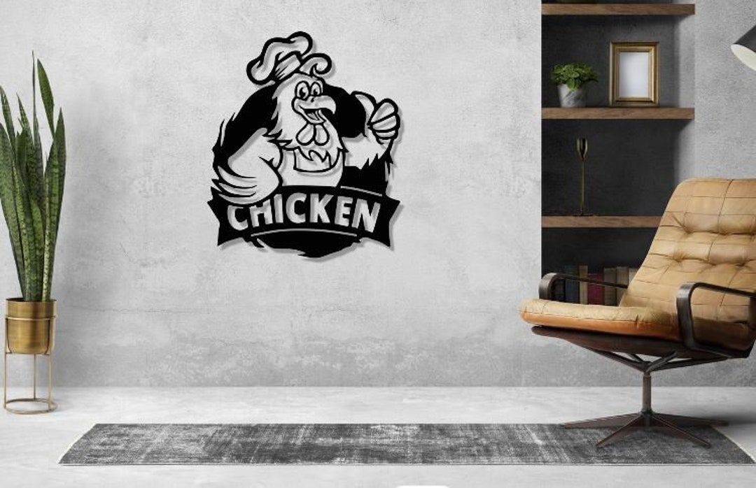 Chicken Chief Svg Dxf Files, Laser Cutting , Chicken Farm Rooster Egg ...