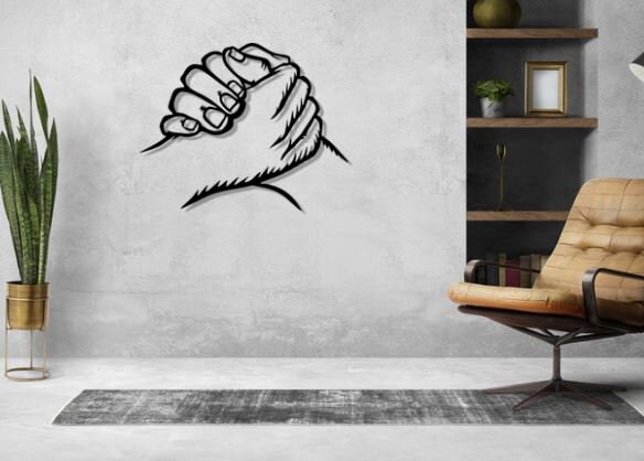 Handshake Svg Dxf Files , Laser Cut File , Handshake Punch Unity ...