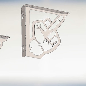 Middle Finger Shelf Bracket Dxf Svg Files , Wall Shelving Brackets ...