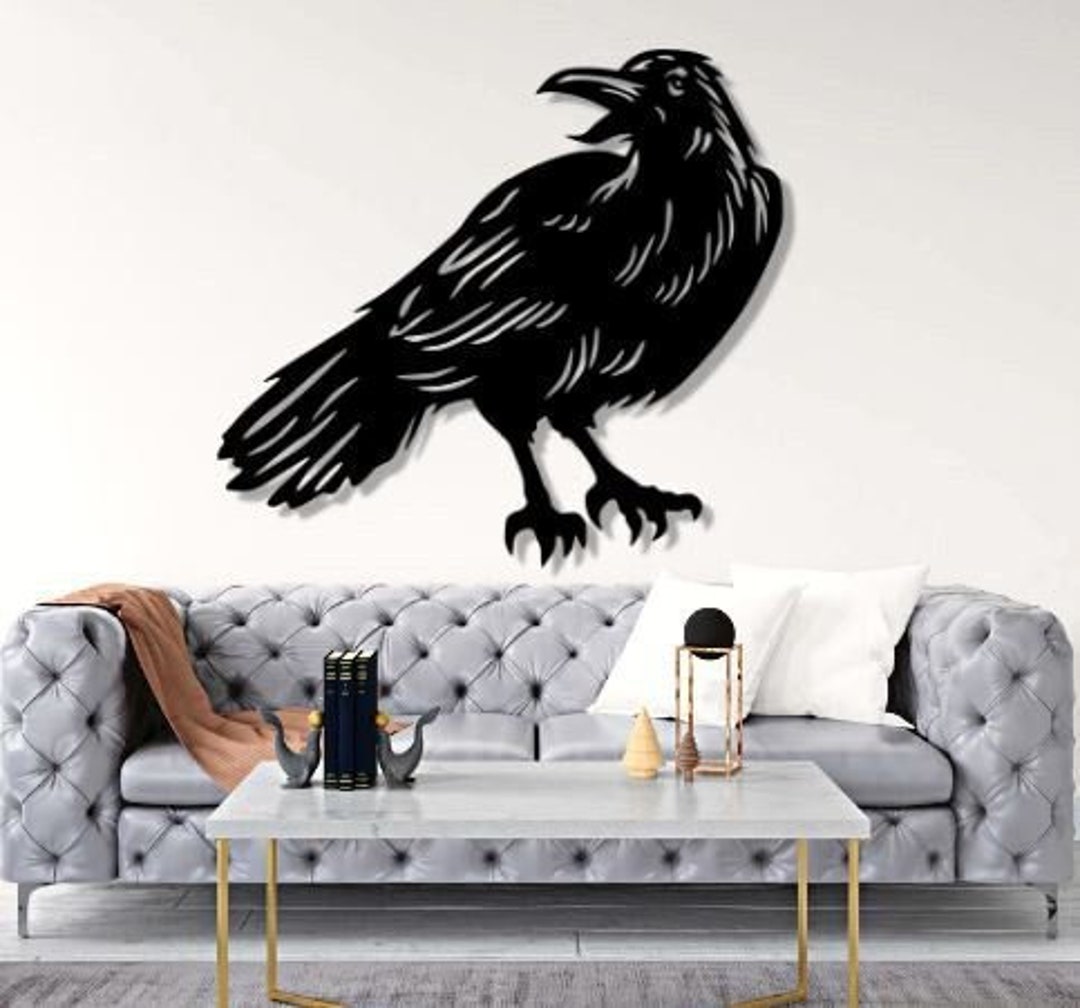 Raven Svg Dxf Files , Laser Cut File , Ravens , Bird , Birds , Wall Art ...