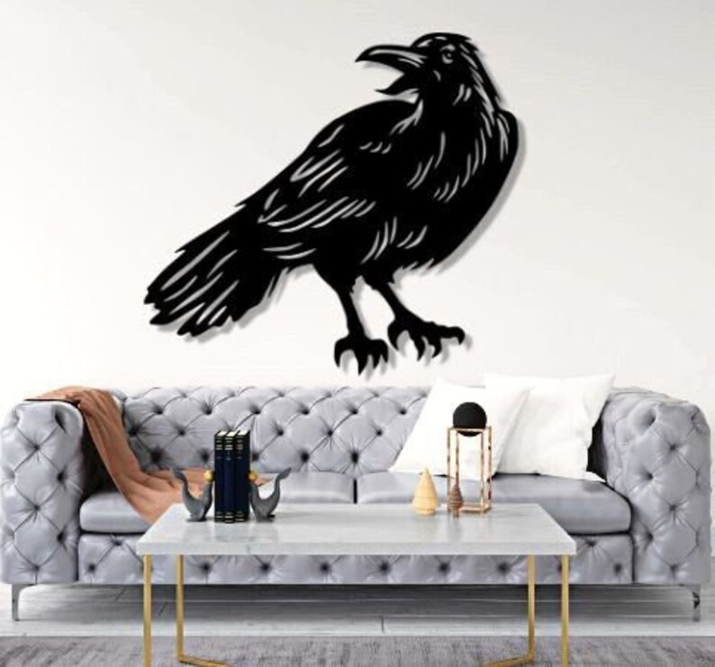 Raven Svg Dxf Files , Laser Cut File , Ravens , Bird , Birds , Wall Art ...