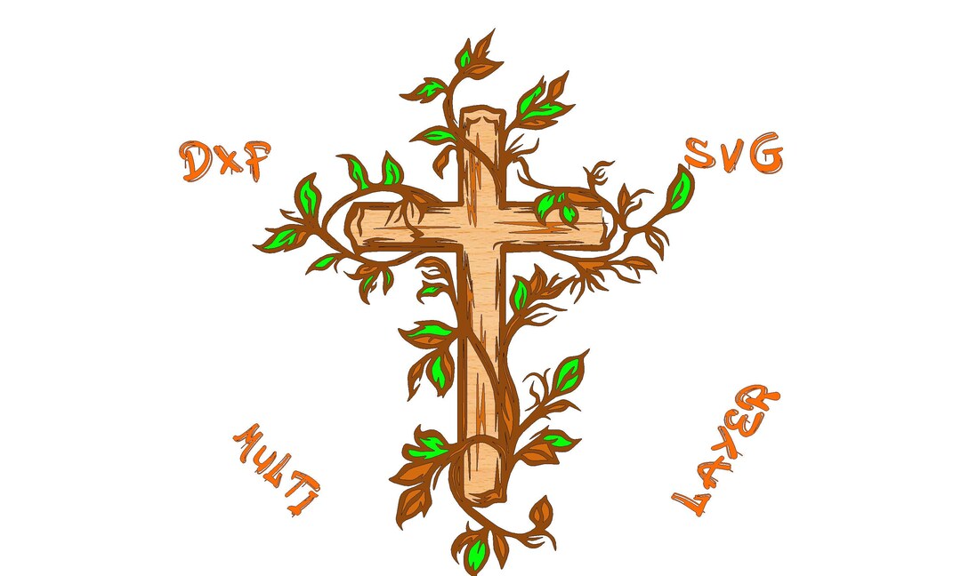 Multilayer Cross SVG DXF Files 3D Layered Cut File for Laser or Cricut ...