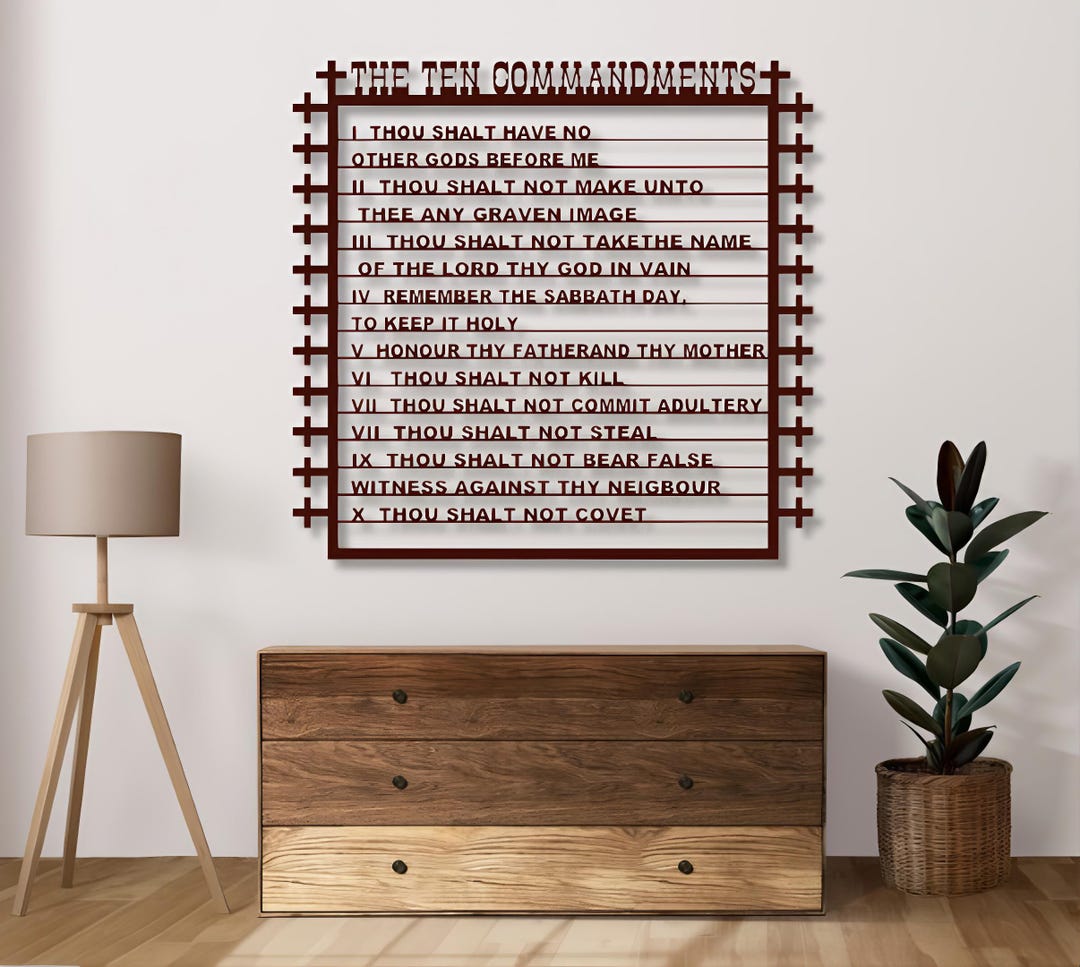 The Ten Commandments Svg Dxf Files Chrstian Jesus Religion Wall Art Cut ...