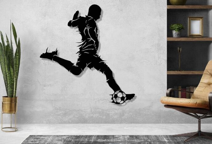 Football Player Wall Art Decor, Laser Cut File (svg Dxf Png) - Etsy