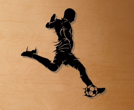 Football Svg Dxf Png Files , Laser Cut File , Footballer Shot Goal Ball ...