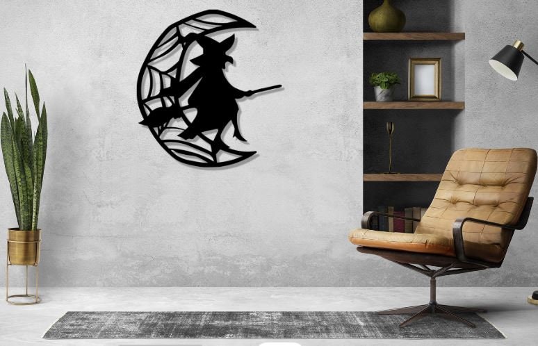 Witch Dxf Svg Png Files , Laser Cut File , Wall Art , Decor , Witch ...