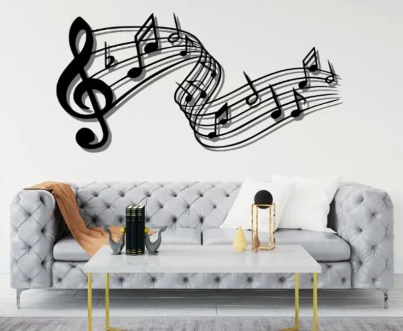 Music Svg Dxf Png Files Laser Cut File Wall Art Musical Melody Notes ...